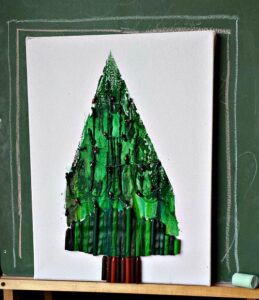 Melted Crayon Tree Art - KC Edventures