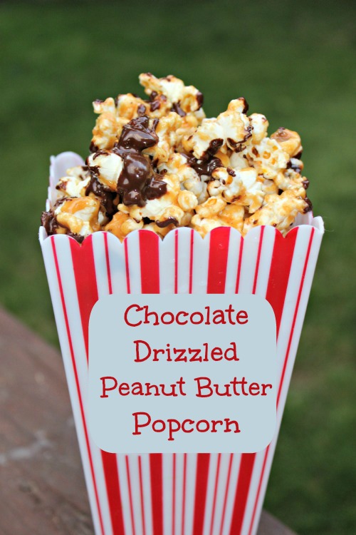 Chocolate Drizzled Peanut Butter Popcorn {Kids in the Kitchen} - KC ...