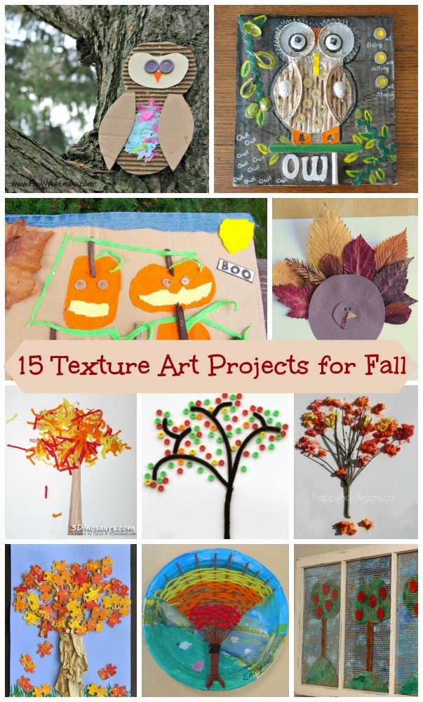 15 Fall-themed Texture Art Projects for Kids