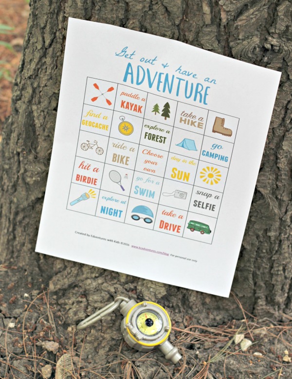 Free printable Outdoor Adventure Scavenger Hunt challenge