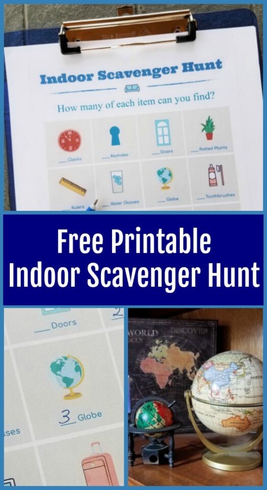 FREE printable Indoor Scavenger Hunt