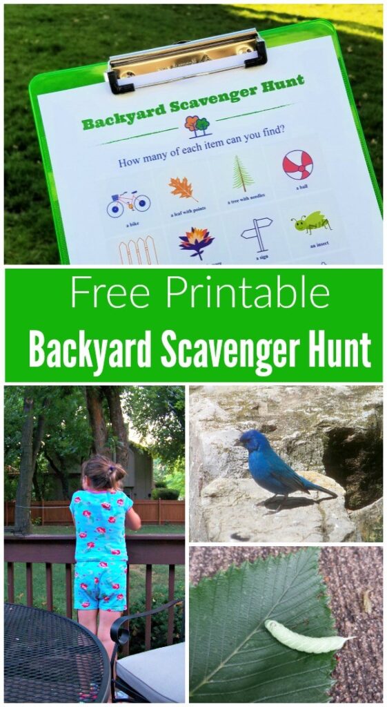 Outdoor Scavenger Hunt for Kids | For the Yard, Patio or Balcony