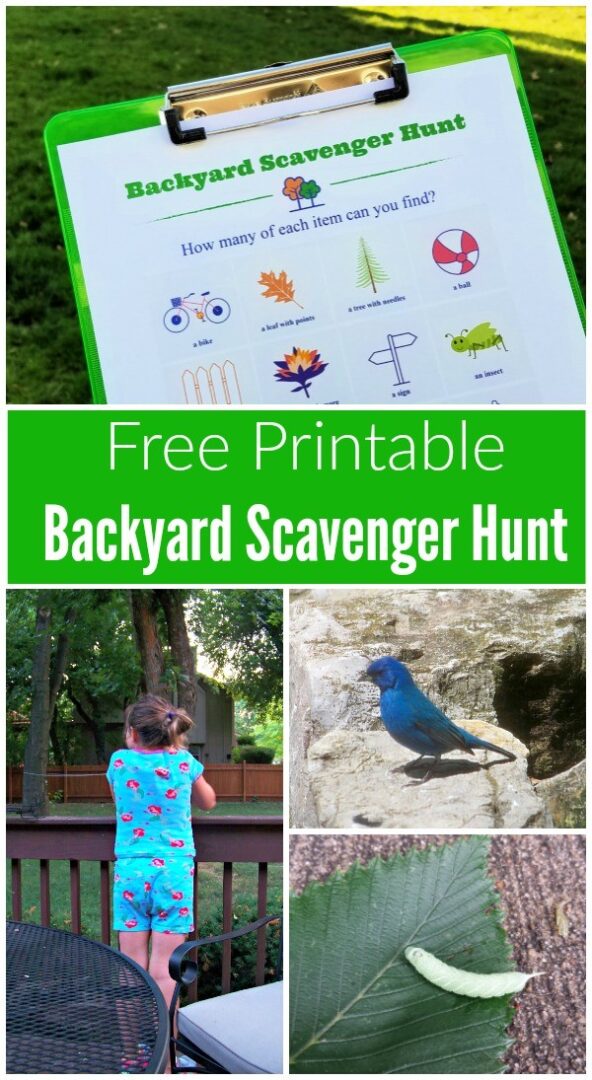 Outdoor Scavenger Hunt for Kids | For the Yard, Patio or Balcony