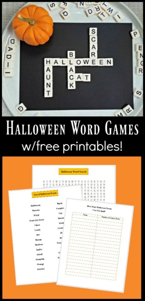 FREE Printable Halloween Word Games