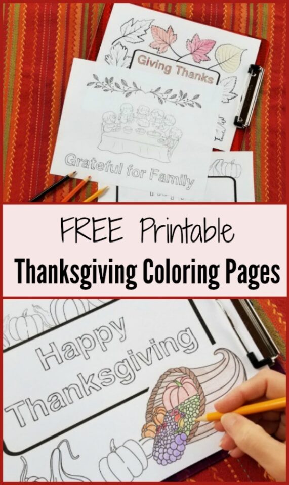 FREE Thanksgiving Coloring Sheets for Kids & Adults (printable!)