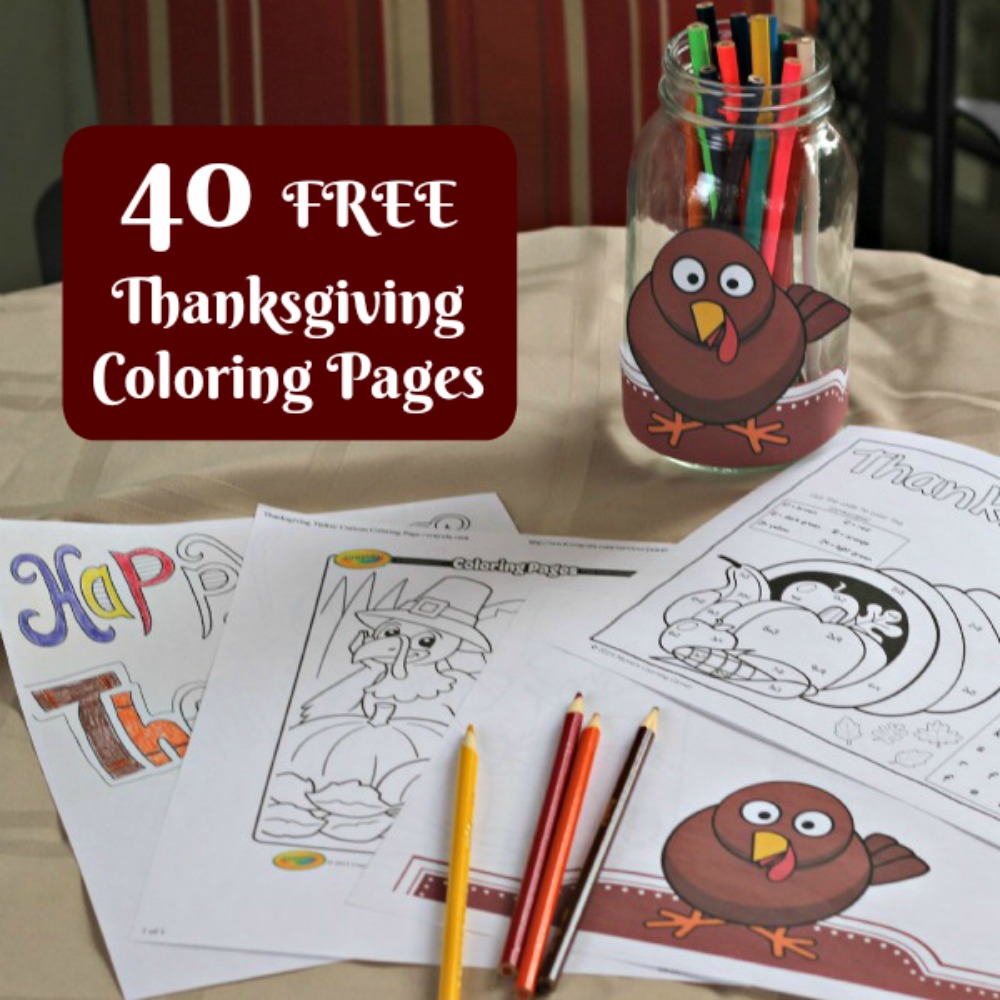 40 FREE Thanksgiving Coloring Pages for Adults & Kids