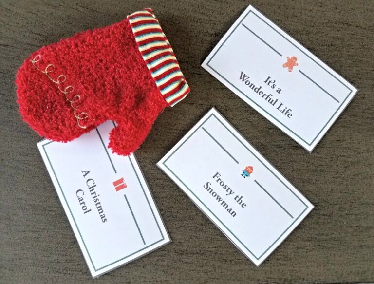 Christmas Charades list and Pictionary Game (printable cards!)