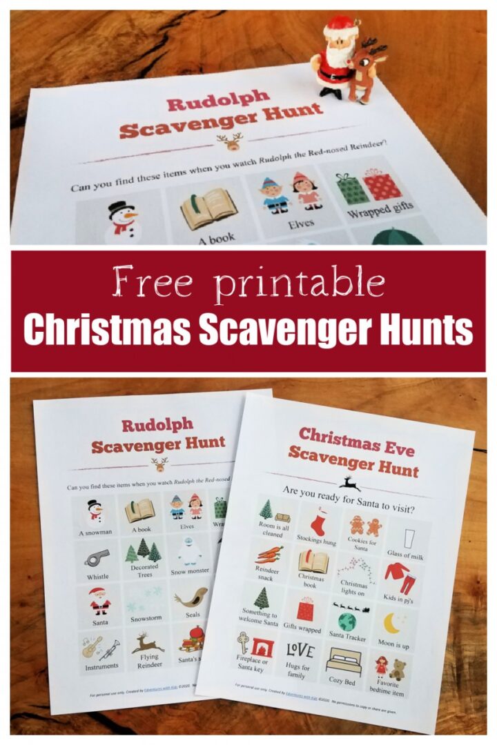 FREE printable Christmas Scavenger Hunts
