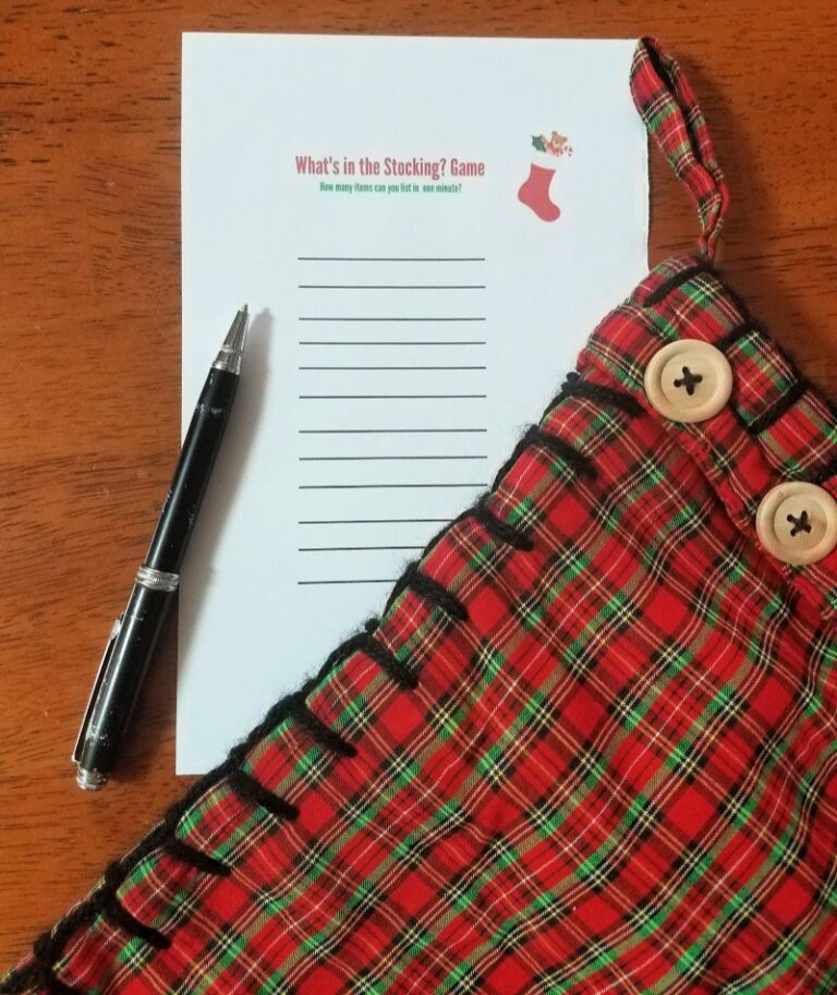 Guess What's in the Stocking Minute to Win It Christmas Games