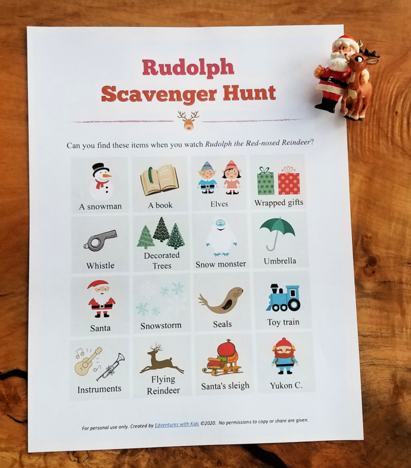 FREE printable Christmas Scavenger Hunts