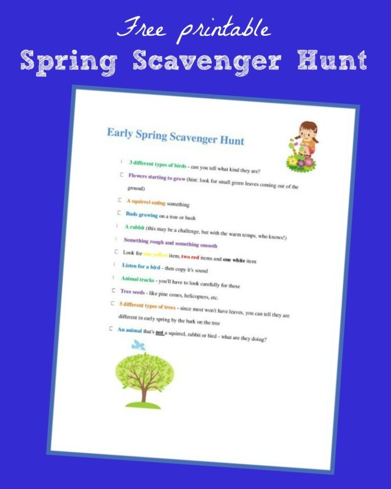 Signs of Spring Scavenger Hunt {free printable checklist!}