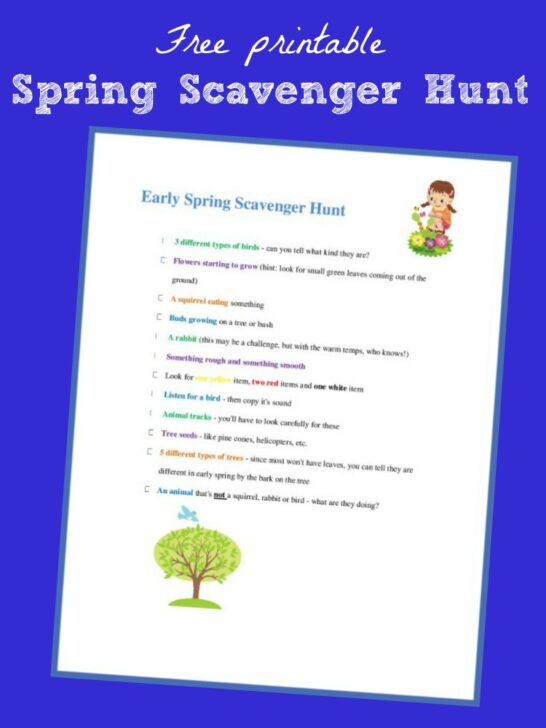 17 Spring Scavenger Hunts | FREE Printables for Preschool, Kids & Tweens