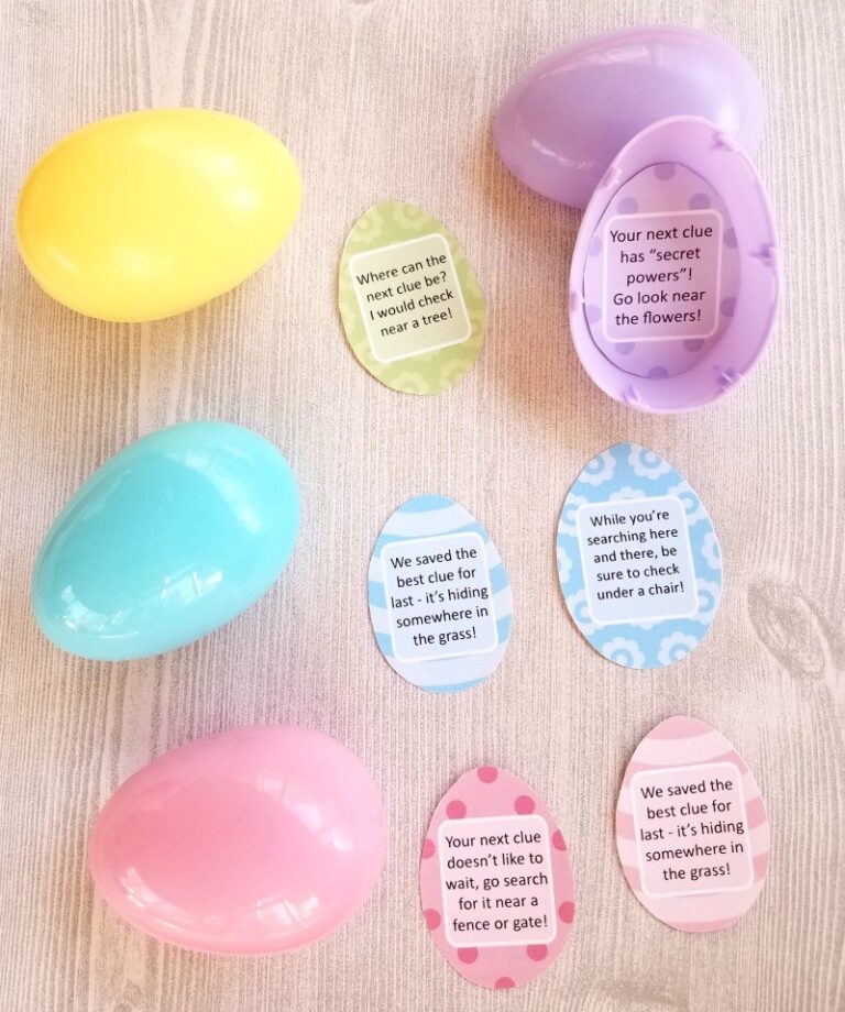 Easter Egg Hunt Clues for Outside | Printable Riddles for Kids