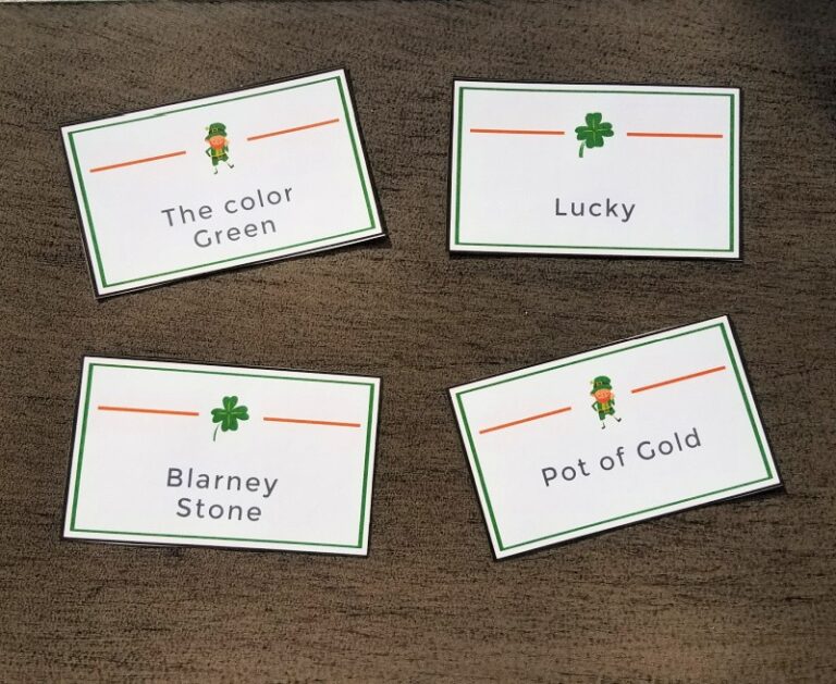 FREE St. Patrick's Day Charades Cards