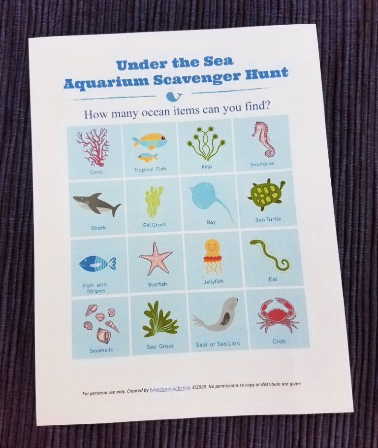 Aquarium Scavenger Hunt | Online Scavenger Hunt