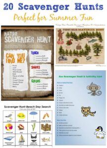 20 Summer Scavenger Hunt Ideas (FREE printable!)