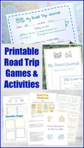 15 Road Trip Activities, Games & Printable pdf for Kids and Tweens