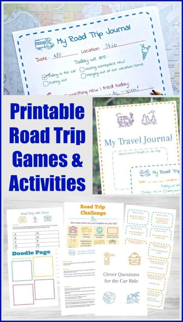 15 Road Trip Activities, Games & Printable pdf for Kids and Tweens