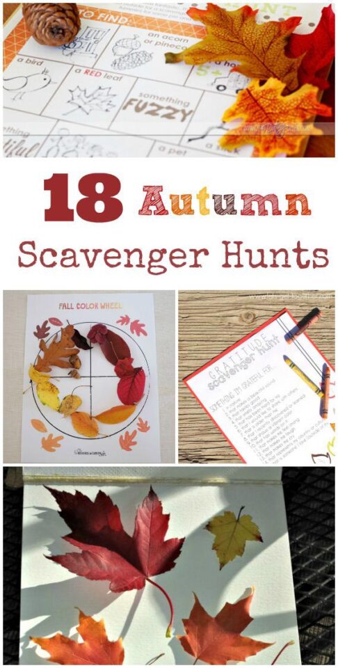 18 Autumn & Fall Scavenger Hunt Ideas | FREE printable lists